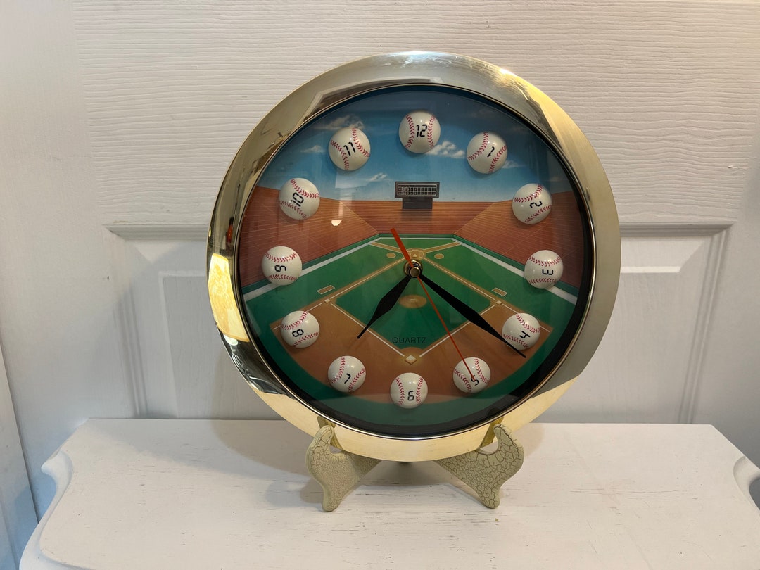 Vintage Shontek Taiwan Sports Themed Baseball Clock, Vintage Sports ...