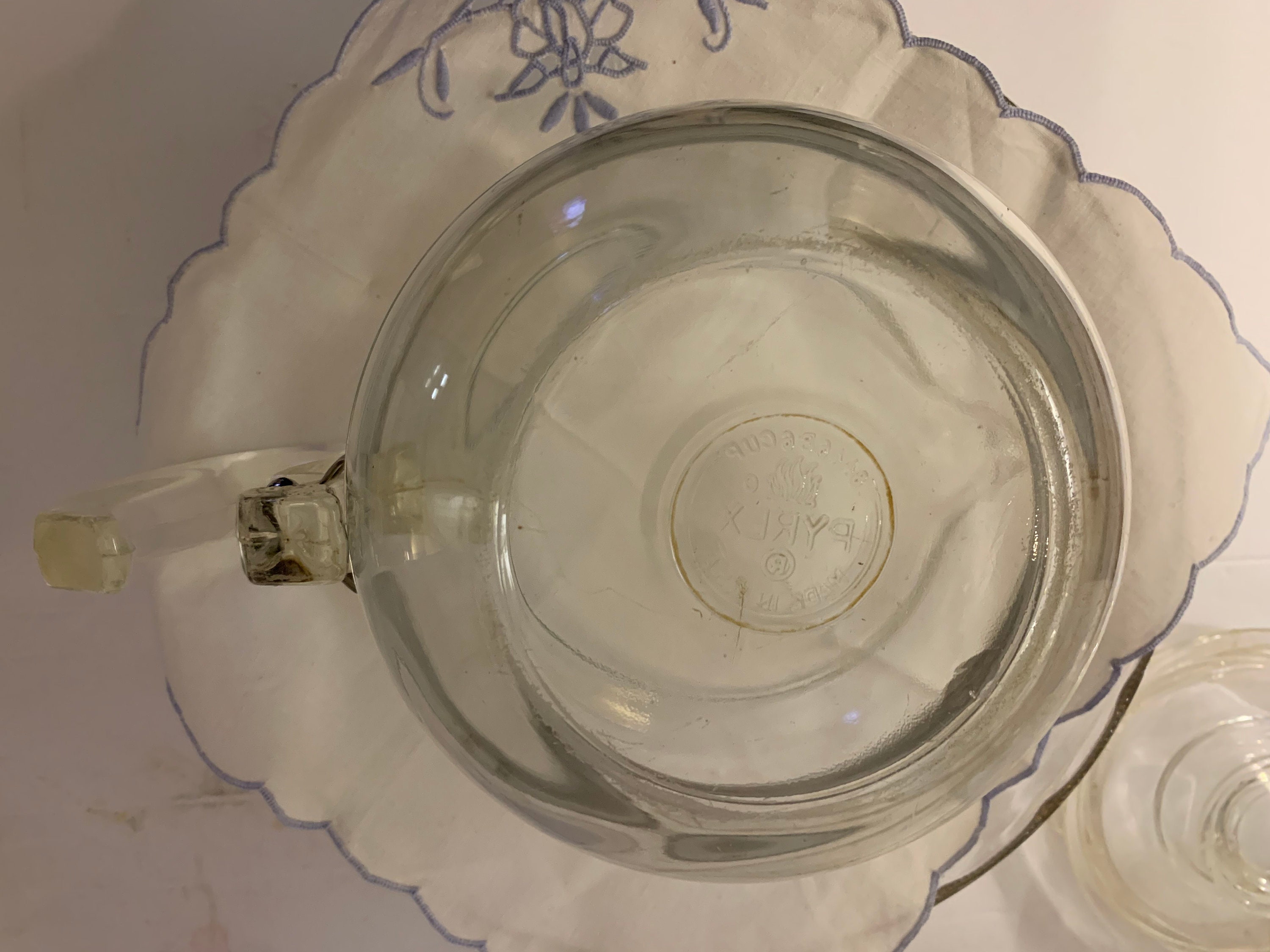 Vintage Pyrex Flameware 6 Cup Teapot, Clear Glass Teapot, MCM Glass ...