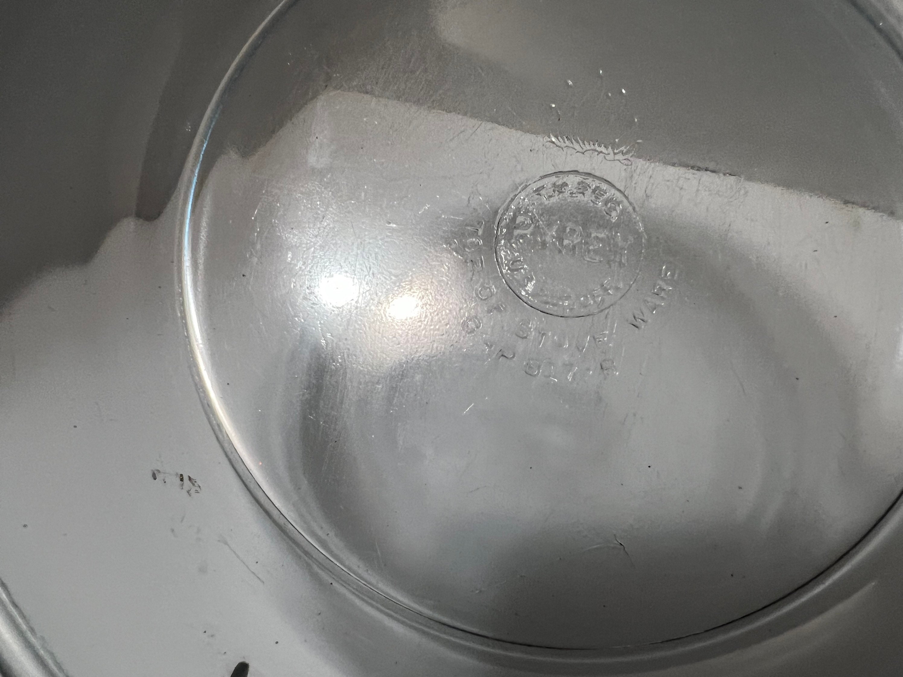 Vintage 1940s Pyrex Blue Glass Flameware 7 Skillet and Removable Handle ...