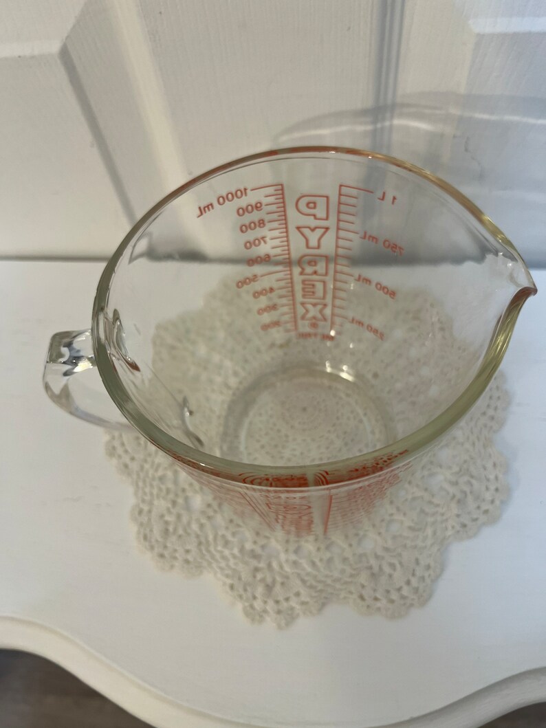 Vintage Pyrex D Ring Handle 4 Cup Measure Cup, Retro Kitchen Wares - Etsy
