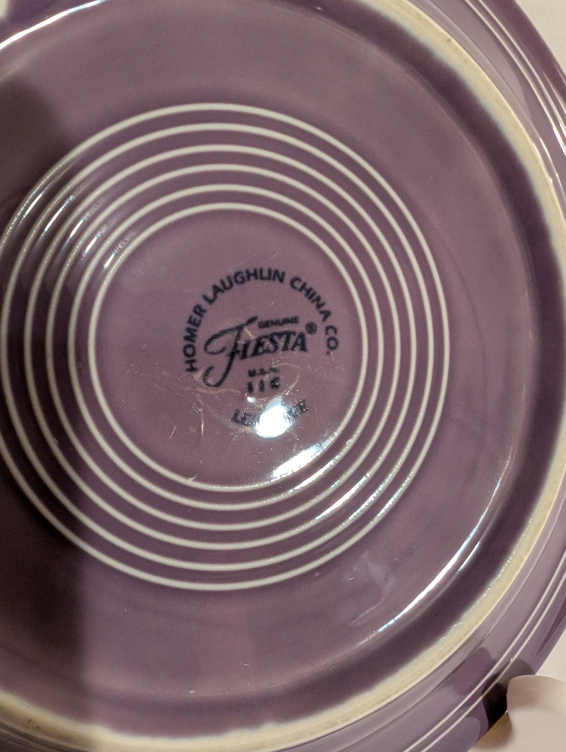 Vintage Fiestaware 9" Lilac Soup Bowl, Rare Lilac Fiestaware Dishes ...