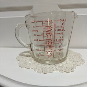 Vintage Pyrex D Ring Handle 4 Cup Measure Cup, Retro Kitchen Wares - Etsy