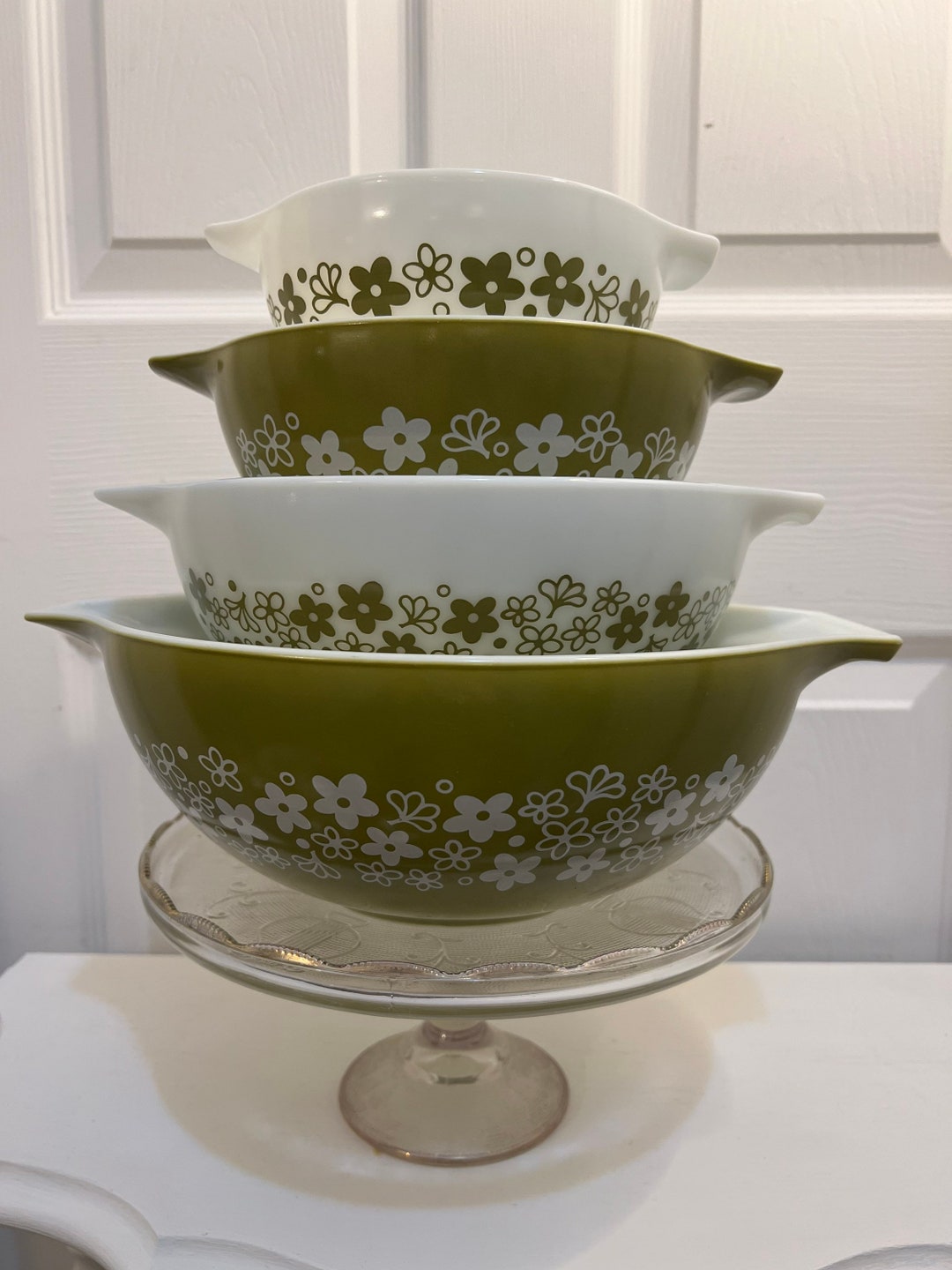 Vintage Pyrex Spring Blossom Cinderella Mixing Bowl Nesting Set, Mid ...