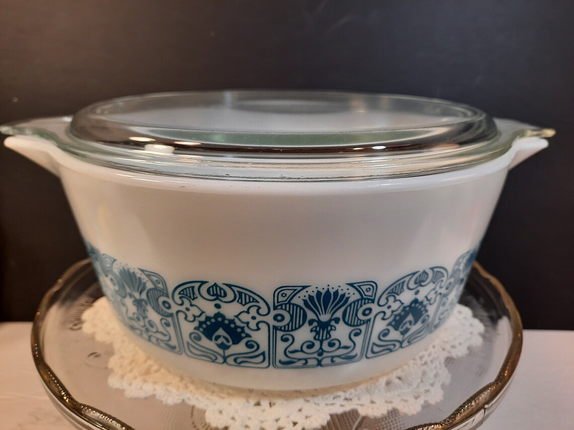 Vintage Pyrex Horizon Blue 475 B 2 1/2 Quart Round - Etsy Canada