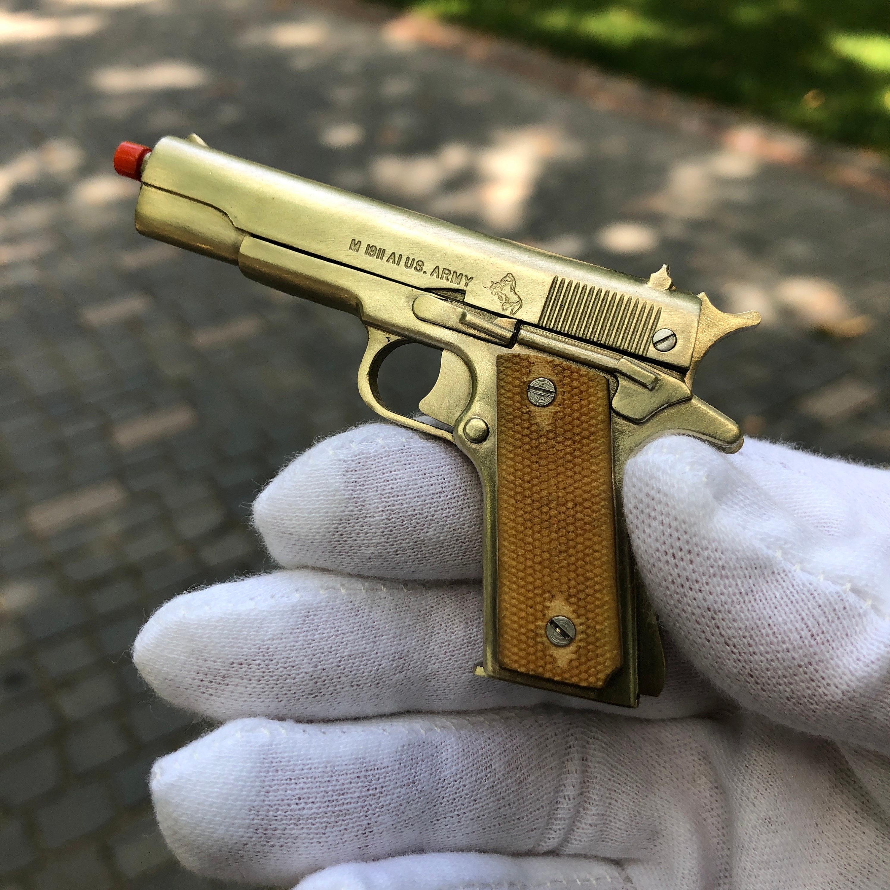 Prop Gun Colt 1911 Replica Gun M1911 Cosplay Gun Colt 1911 Grips Wood ...