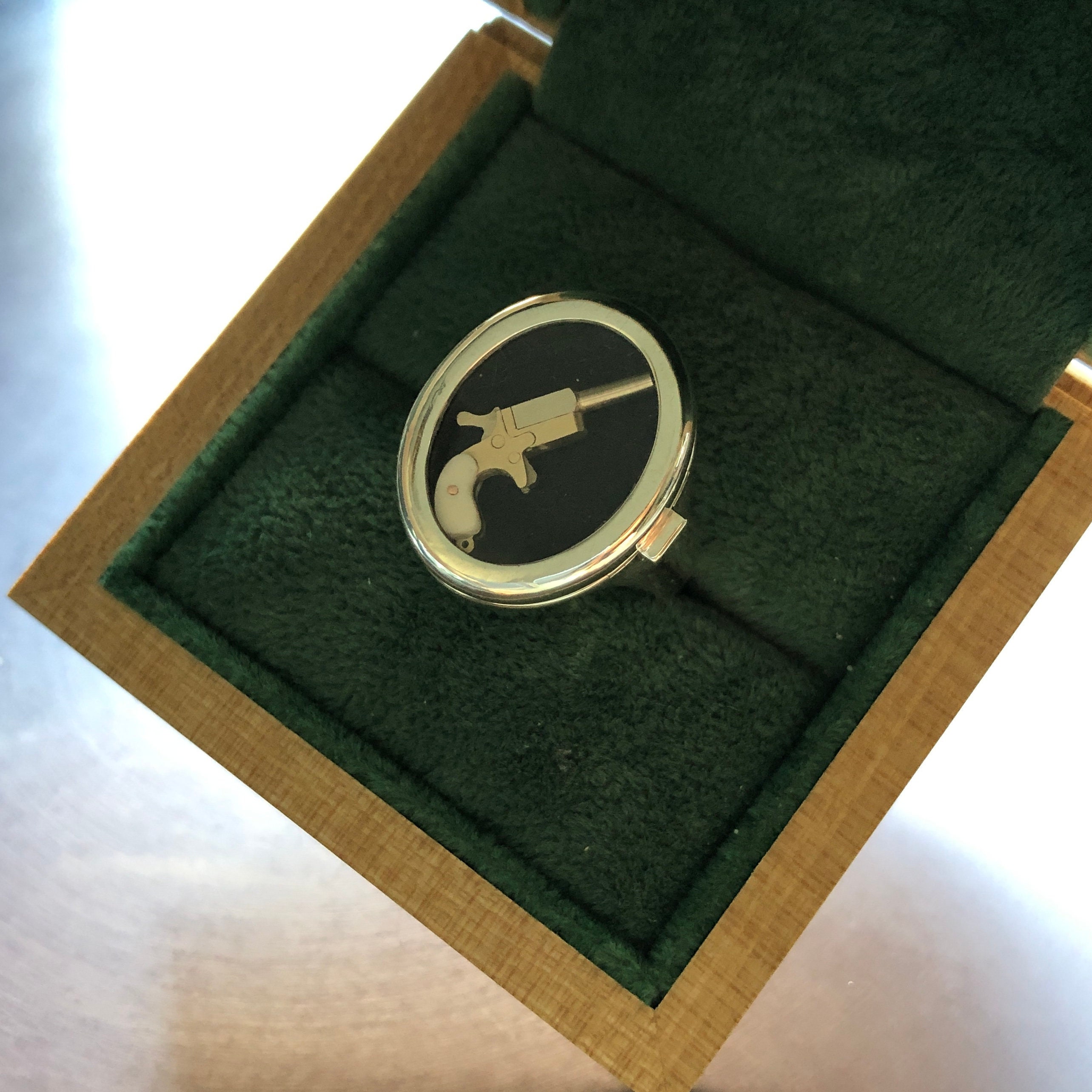 Miniature Gold Gun Ring Mini Belmex Pistol Statement Ring Mini ...