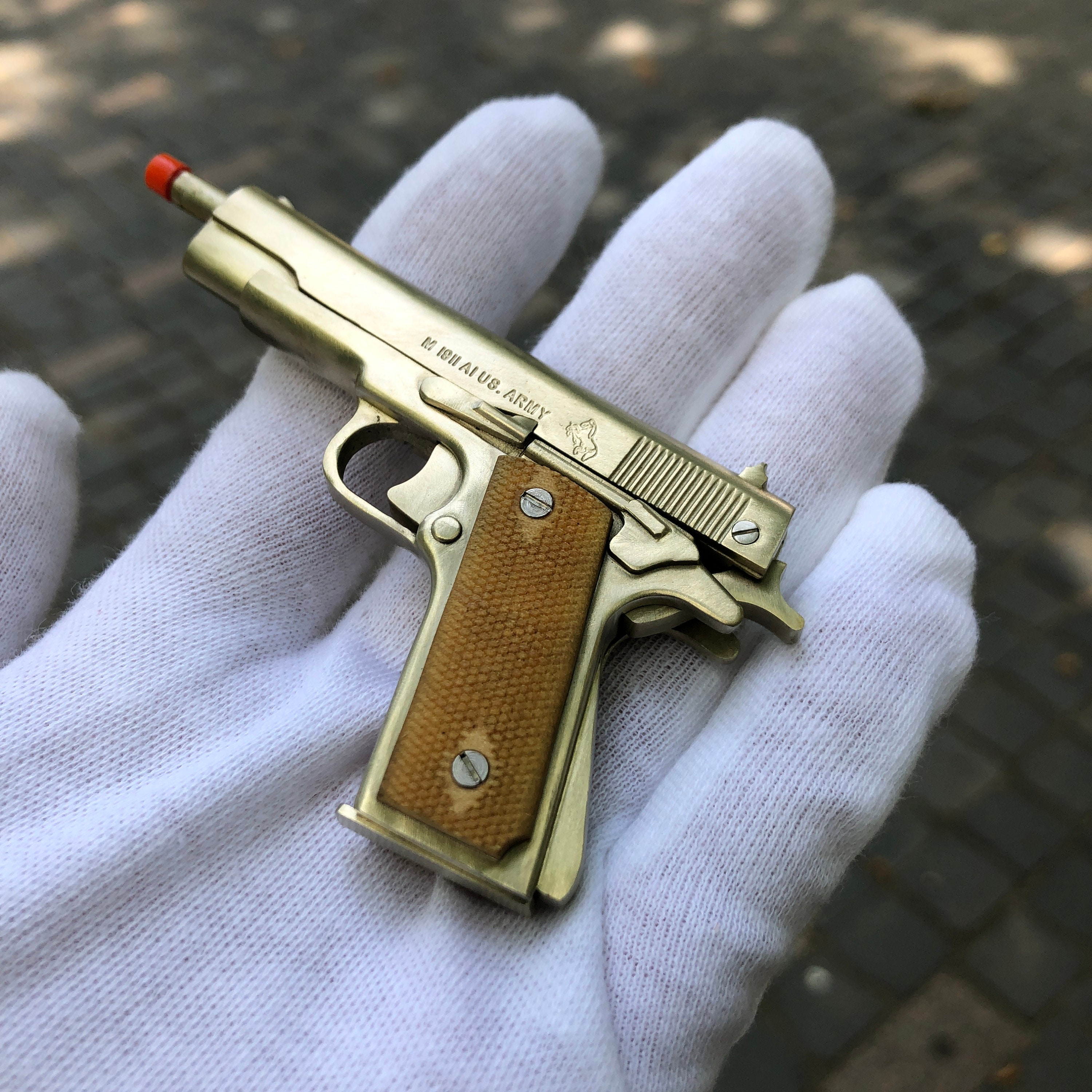 Prop Gun Colt 1911 Replica Gun M1911 Cosplay Gun Colt 1911 Grips Wood ...