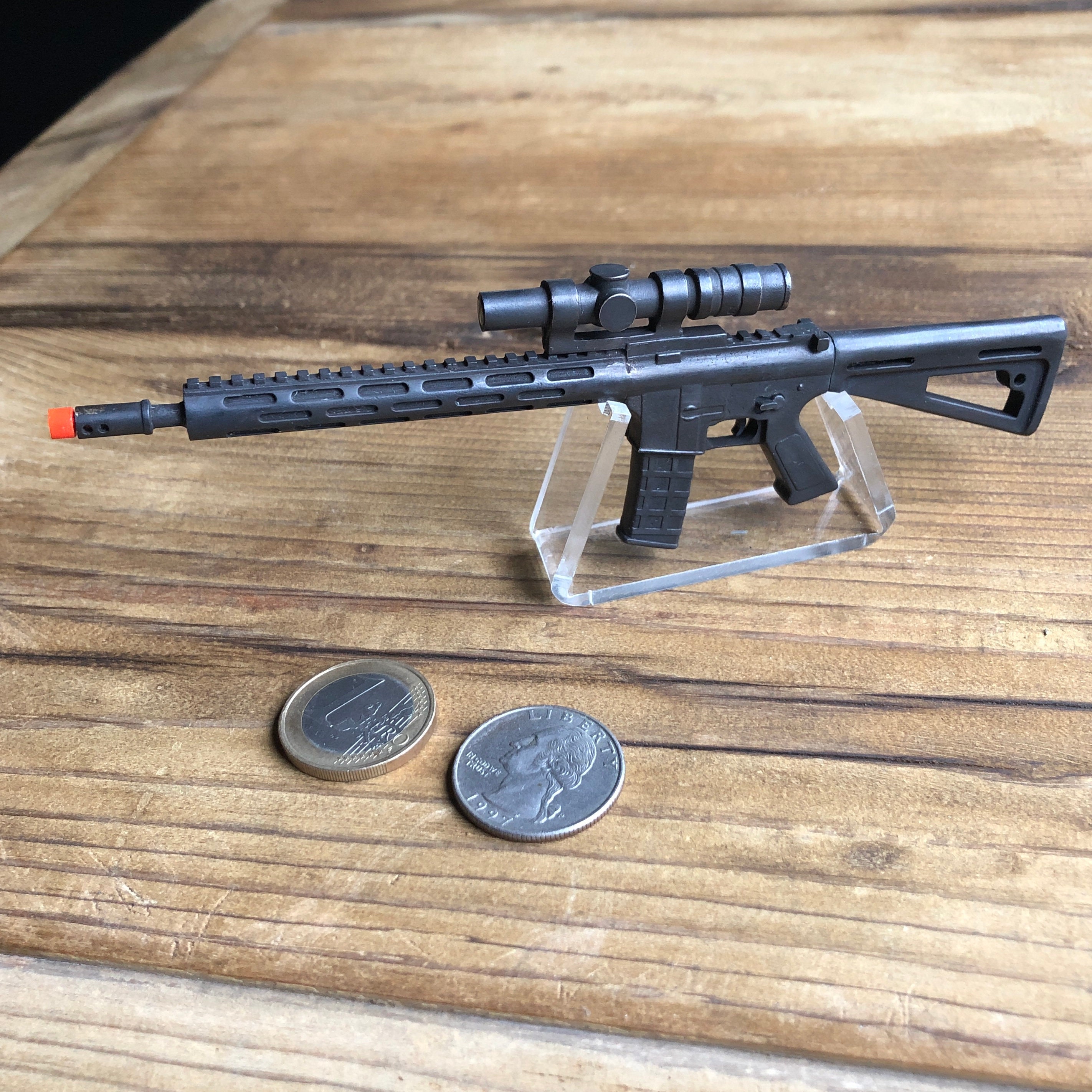 Miniature Rifle AR15 Scale 1:6 Military Model Full Metal Scale Model ...