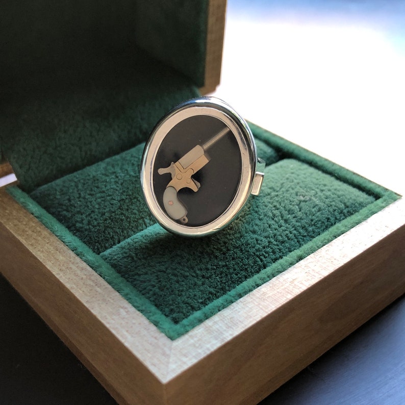 Miniature Gold Gun Ring Mini Belmex Pistol Statement Ring Mini ...