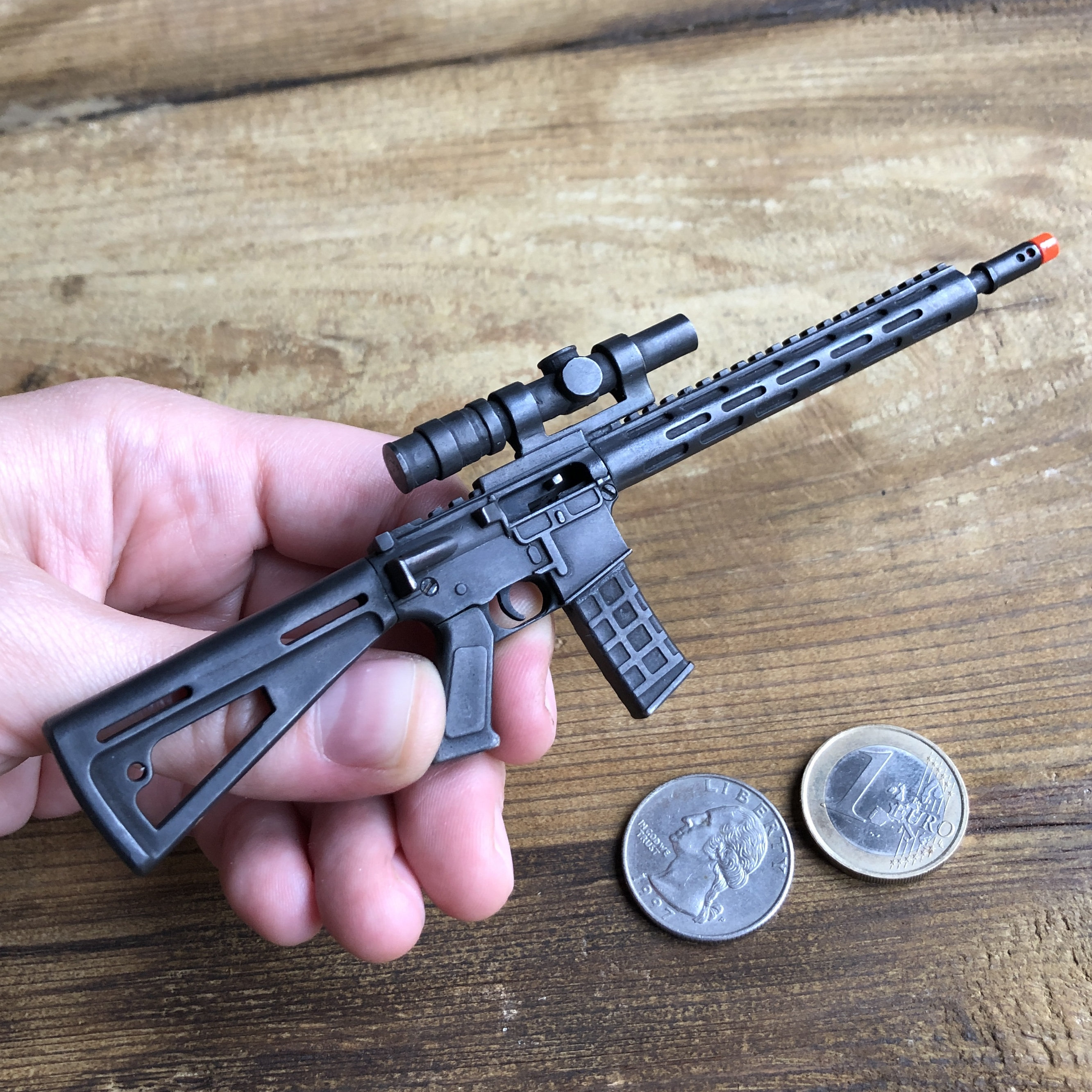 Miniature Rifle AR15 Scale 1:6 Military Model Full Metal Scale Model ...