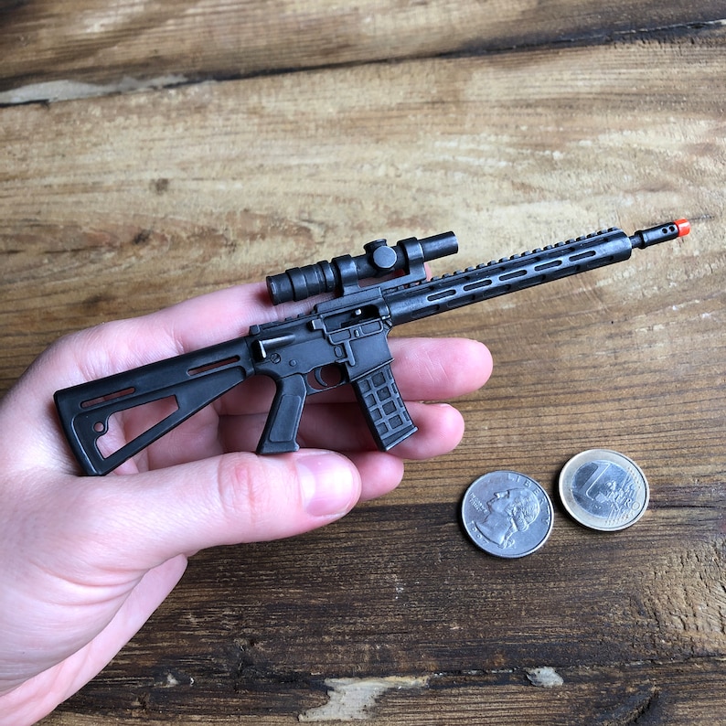 Miniature Rifle AR15 Scale 1:6 Military Model Full Metal Scale Model ...