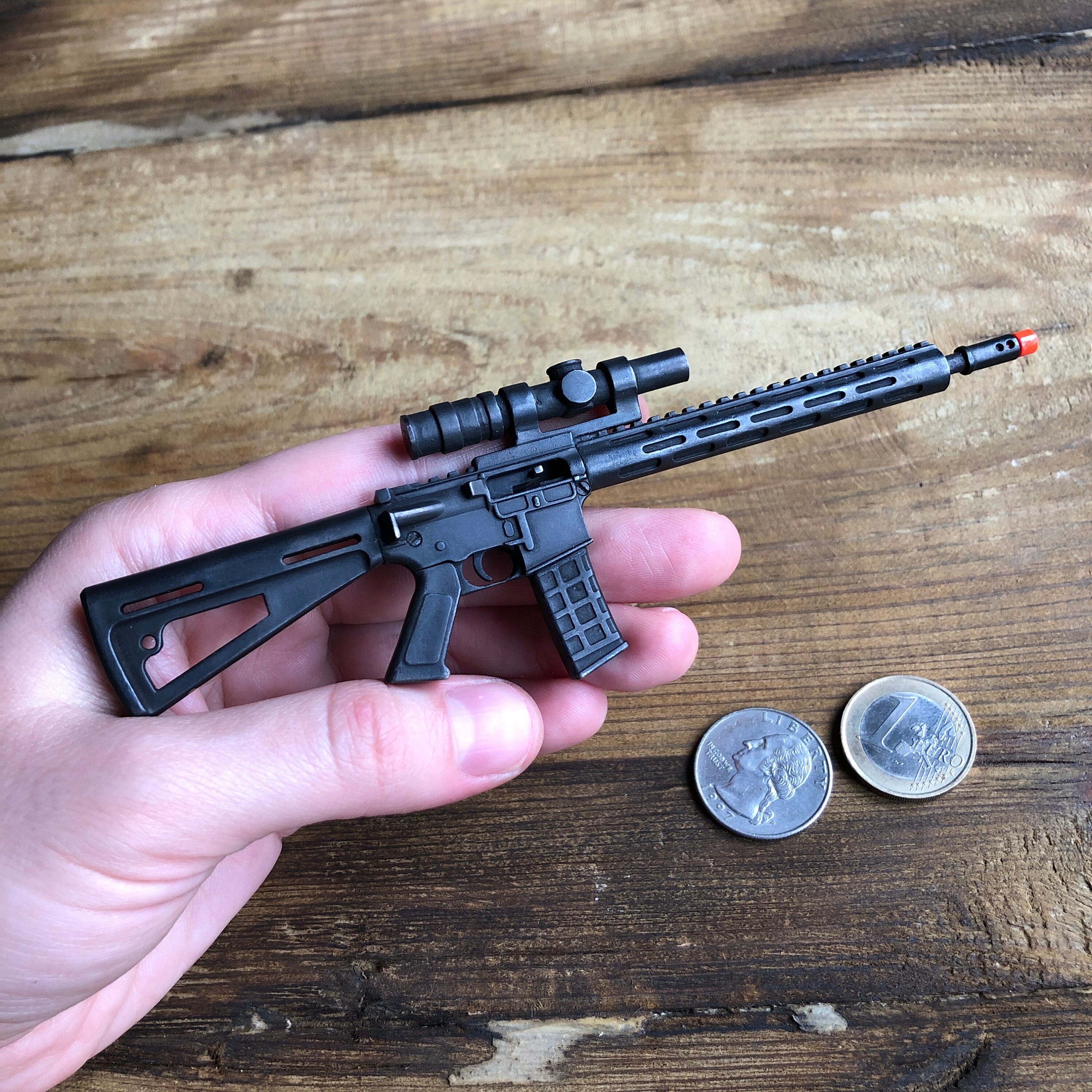 Miniature Rifle AR15 Scale 1:6 Military Model Full Metal Scale Model ...