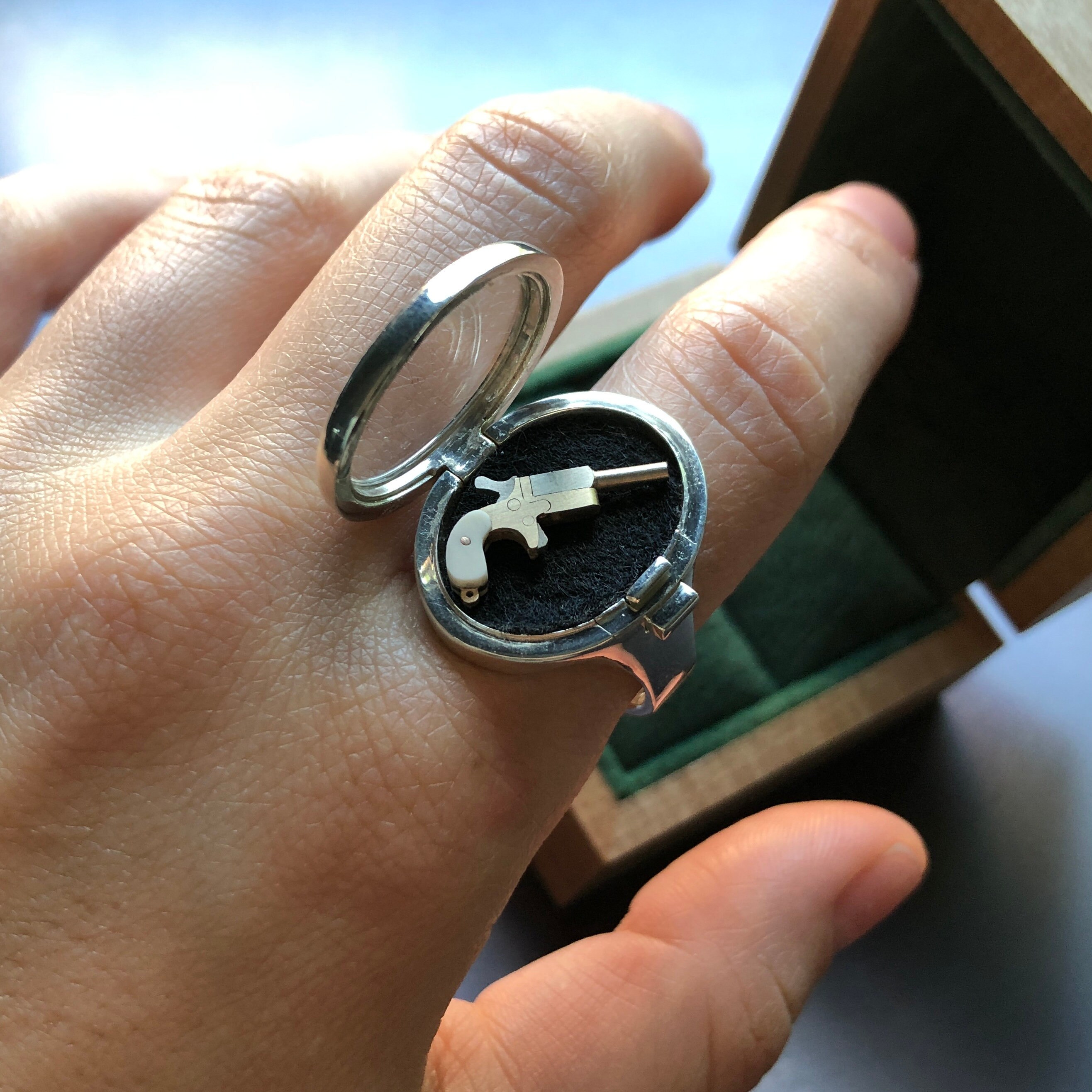 Miniature Gold Gun Ring Mini Belmex Pistol Statement Ring Mini ...