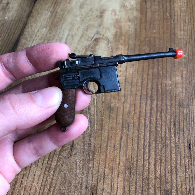 Buy Replica Gun Mini Gun Mauser C96 Cap Gun Realistic Toy Gun Miniature ...