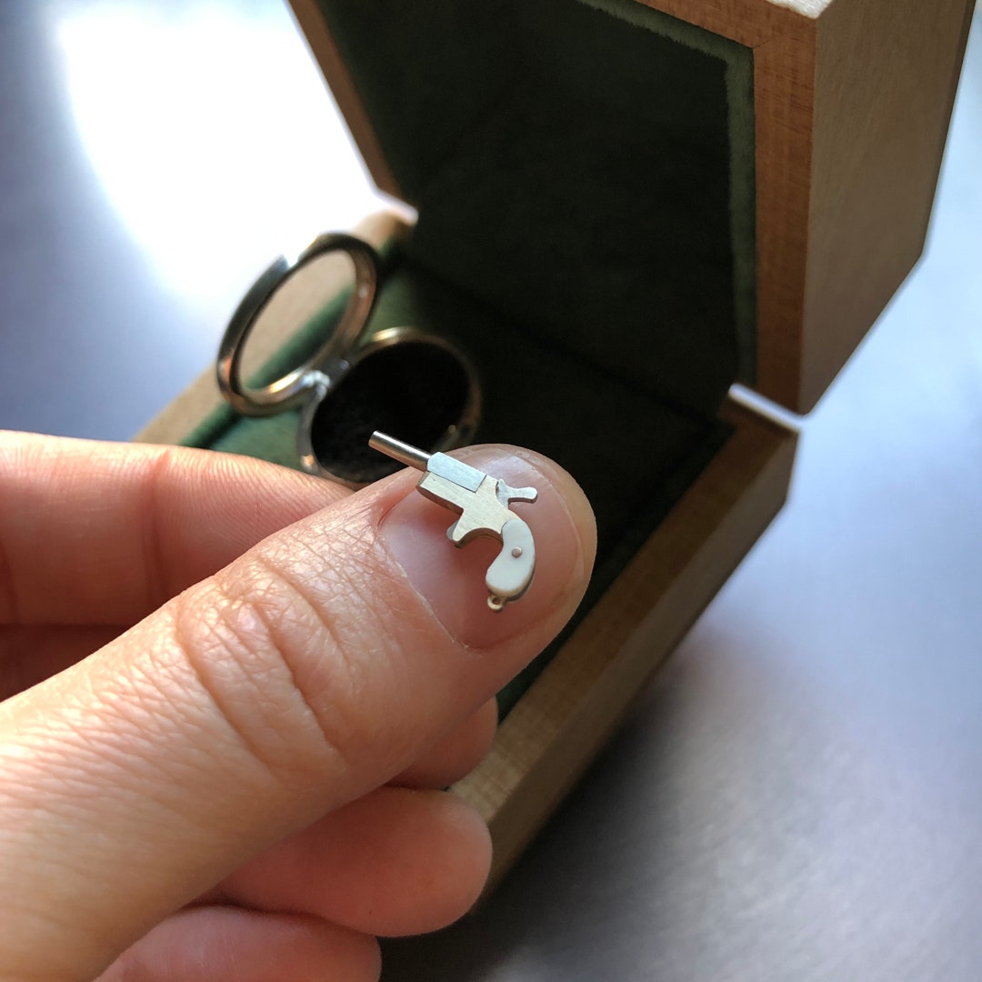Miniature Gold Gun Ring Mini Belmex Pistol Statement Ring Mini ...