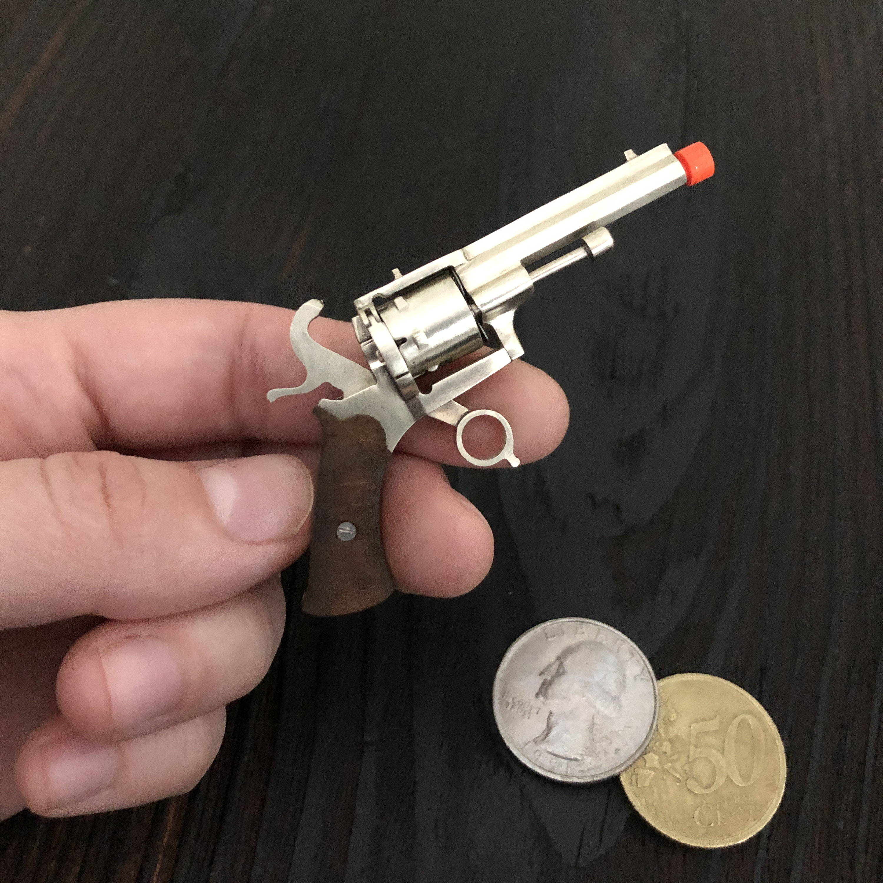2mm Pinfire Revolver Scale 1:4 Metal Scale Model Weapon Pinfire ...