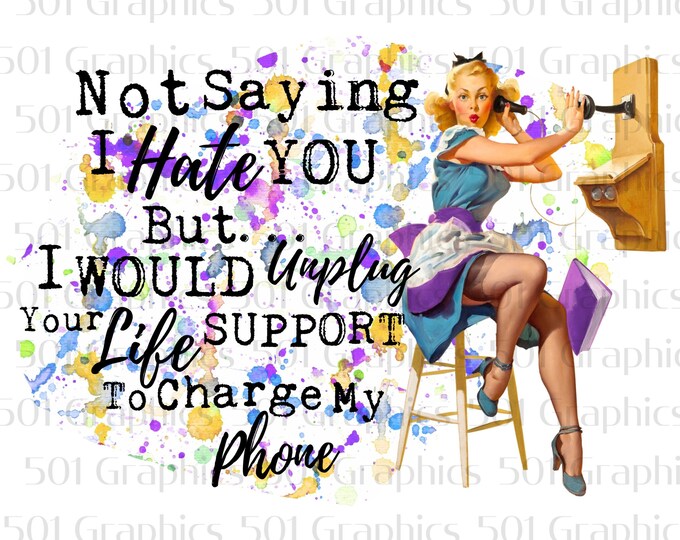 Unplug Your Life Support Sublimation Transfer Ready to Press ...