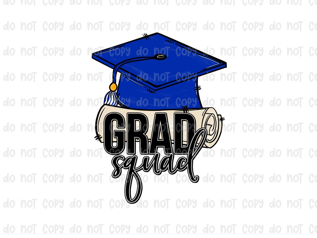 Grad Squad Sublimation Transfer Ready to Press Sublimation Print Blue ...