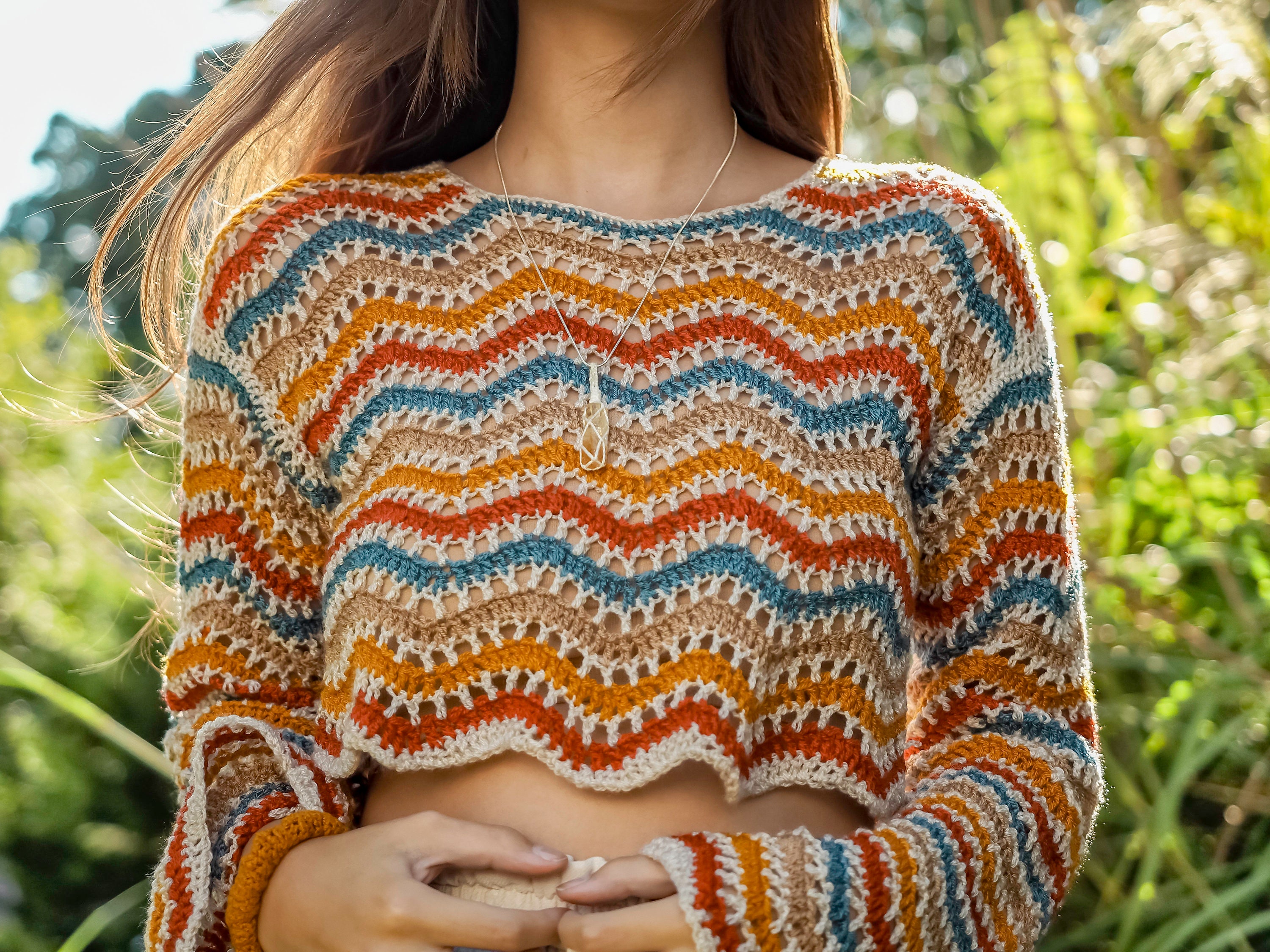 Wavy Crochet Sweater PDF PATTERN DOWNLOAD - Etsy UK