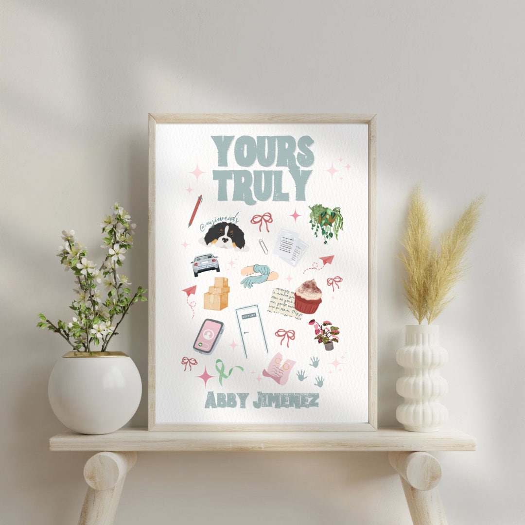 Yours Truly Abby Jimenez | ART PRINT (digital) Romance Books - Etsy