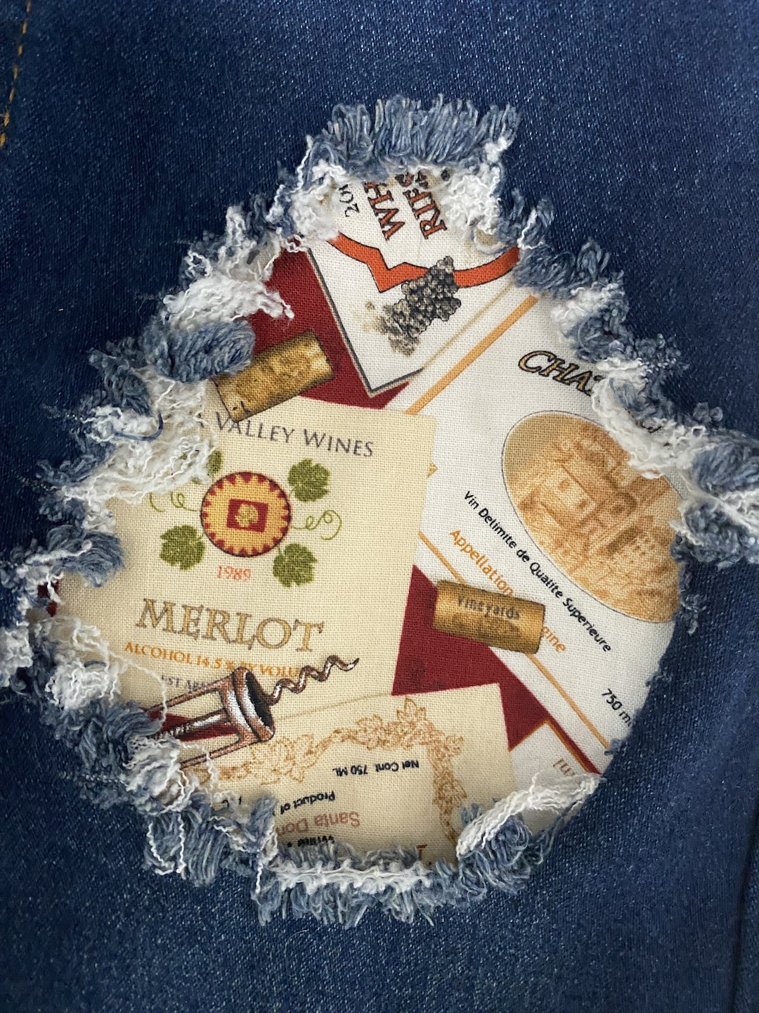 Wine Time Patch, Iron on Patches, Patches for Jeans, Easy to Apply ...