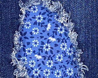 Blue Stripe Patch Iron on Patches Patches for Jeans Easy to - Etsy