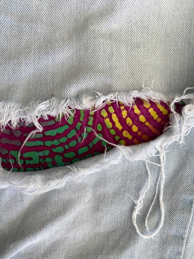 Batik Colourful Patch Patch for Jeans Denim Patch Iron on - Etsy