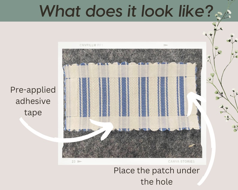 Blue Stripe Patch, Iron on Patches, Patches for Jeans, Easy to Apply ...