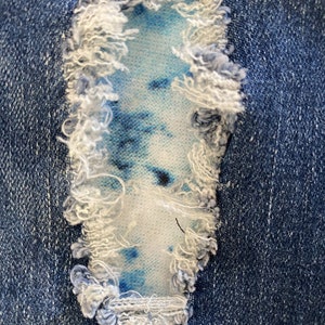 Blue Tie Dye Patch, Iron on Patches, Patches for Jeans, Easy to Apply ...