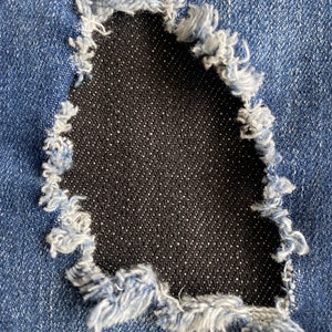 Stretch Black Denim Jeans Patch, Easy to Apply to Fix Holes, Rips ...