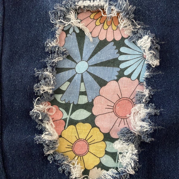 Denim Flower - Etsy