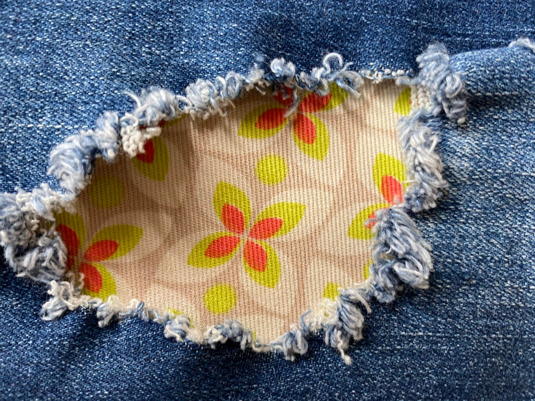 Retro Flower Petal Patch, Iron on Patch for Denim, Patches for Jeans, Easy to Apply Patch, Jean ...