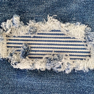 Blue Stripe Patch, Iron on Patches, Patches for Jeans, Easy to Apply ...