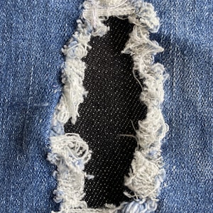 Stretch Black Denim Jeans Patch, Easy to Apply to Fix Holes, Rips ...