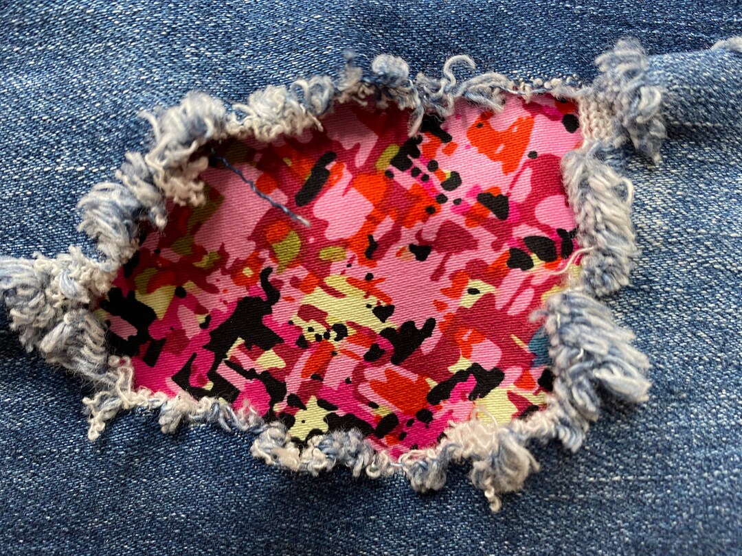 Stretch Colour Matrix Patch, Iron on Patch for Denim, Patches for Jeans ...