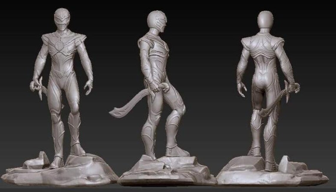 White Ranger Power Ranger Figure Exclusive Model 3D STL Print | Etsy