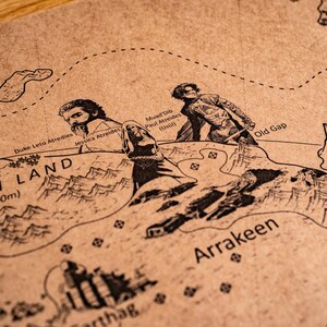Map of Frank Herbert's DUNE Series, Arrakis World Map 70*100cm, Caladan ...