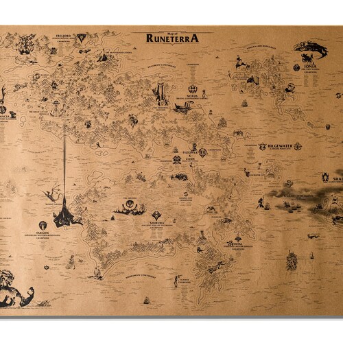 Runeterra Map 70100cm League of Legends World Map Lol - Etsy