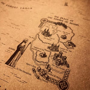 Handmade A Wizard of Earthsea World Map 50*70cm, Ursula K. Le Guin Art ...
