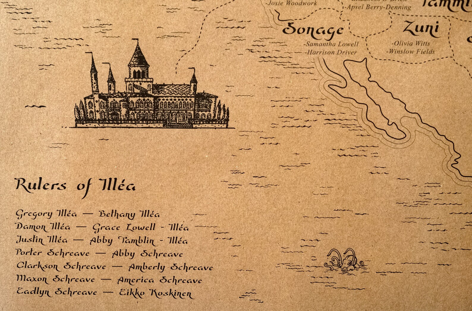 Rustic Map of Illea, the Elite Fan Gift, the One, the Heir, the Prince ...