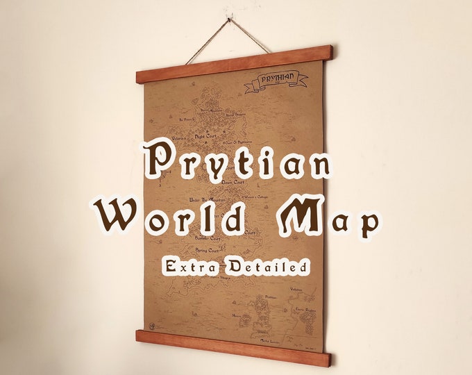 Sarah J Maas Acotar Fantasy Map, Prythian Home Decor, A Court of Thorns ...