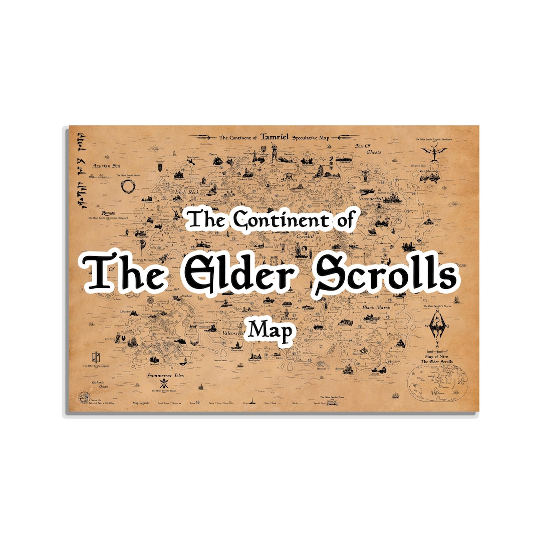 Special Elder Scrolls Tamriel Map 70*100cm, Nirn World Fantasy Map ...