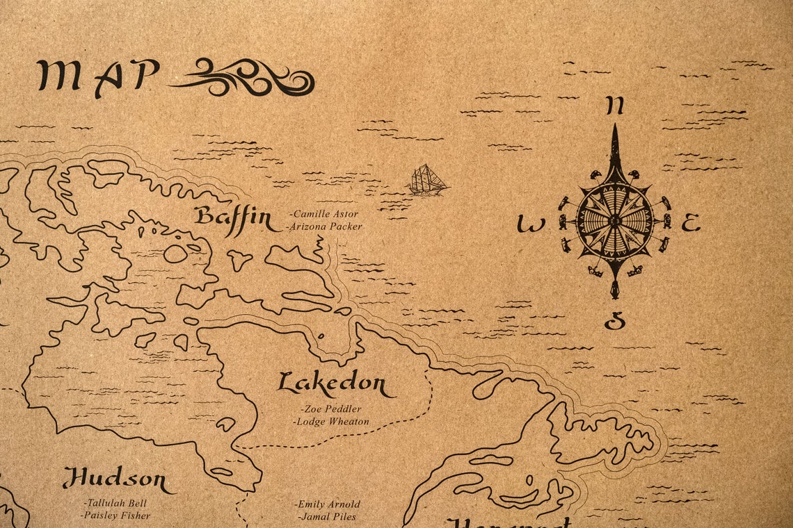 Rustic Map of Illea, the Elite Fan Gift, the One, the Heir, the Prince ...