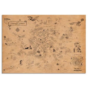 Handmade A Wizard of Earthsea World Map 50*70cm, Ursula K. Le Guin Art ...