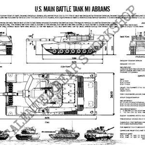 Tank Drawing Poster: Leopard, Abrams, Challenger, Tiger (digital ...