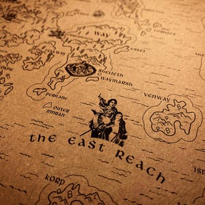 Handmade A Wizard of Earthsea World Map 50*70cm, Ursula K. Le Guin Art ...