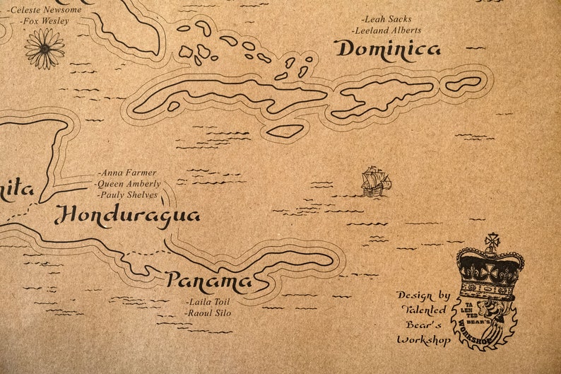 Rustic Map of Illea, the Elite Fan Gift, the One, the Heir, the Prince ...