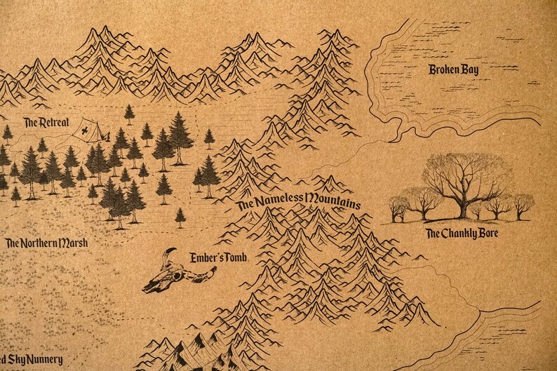 Voyage of the Muntjac Map of Fillory & Further the Magicians - Etsy