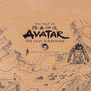 Speculative Handmade Avatar World Map 70*100cm, the Last Airbender Wall ...