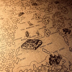 Earthsea World Map Art Poster: Ursula K. Le Guin, Gont Island (50x70cm ...